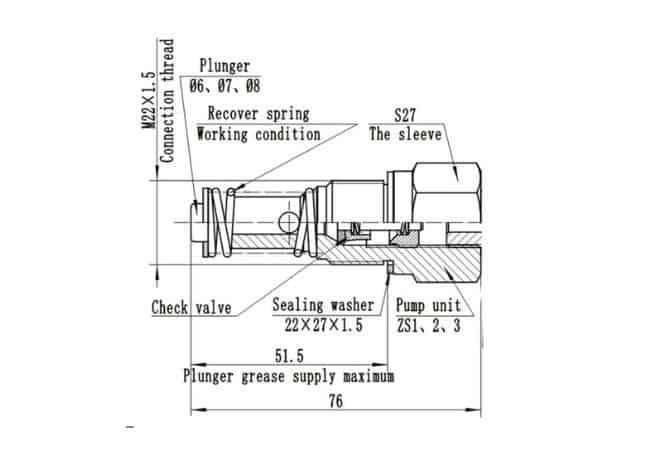 Pump Element High-Quality Pump Elements for Grease pump