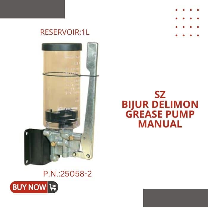 SZ Bijur Delimon Hand Grease Pump with 1L Reservoir