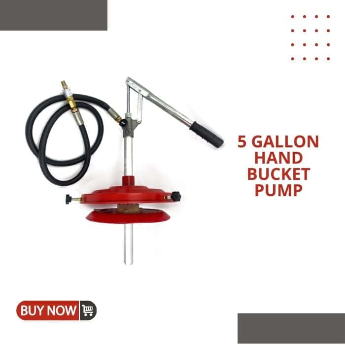 Heavy-Duty Grease Pump for 5 Gallon Buckets with Follower Plate | 3,500 PSI